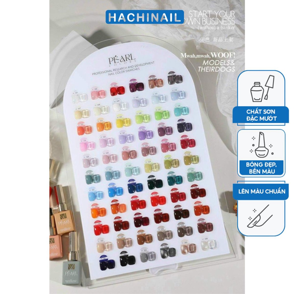 Set sơn gel Pearl 66 màu chính hãng mix màu thạch và nhũ sang chảnh ...