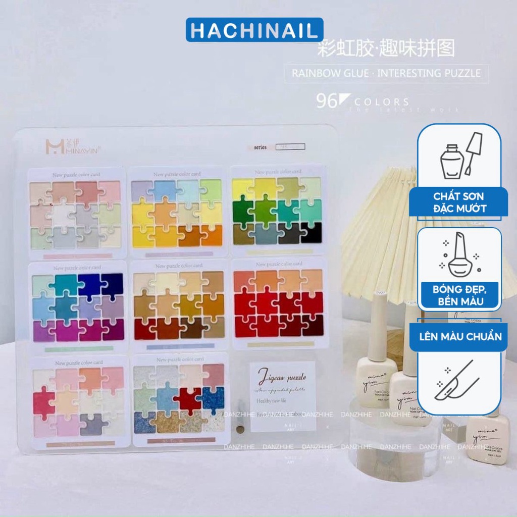 Set sơn gel thạch nhũ Minayin 96 màu set sơn gel thạch nhũ sơn đặc mướt ...