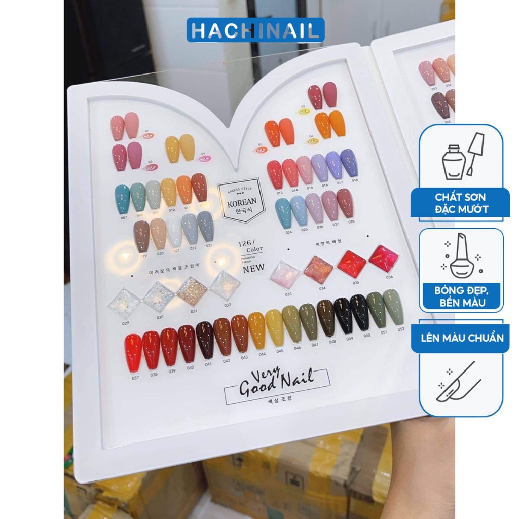 Set sơn gel Very Good Nail 126 màu gel thạch nhũ mắt mèo tone Hàn Quốc ...