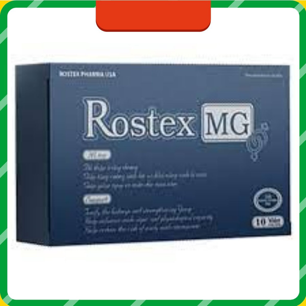[ Nhà Thuốc HCM] Rostex MG Xanh- Tăng Cường Sinh Lý Nam 1h, Bổ Thận ...