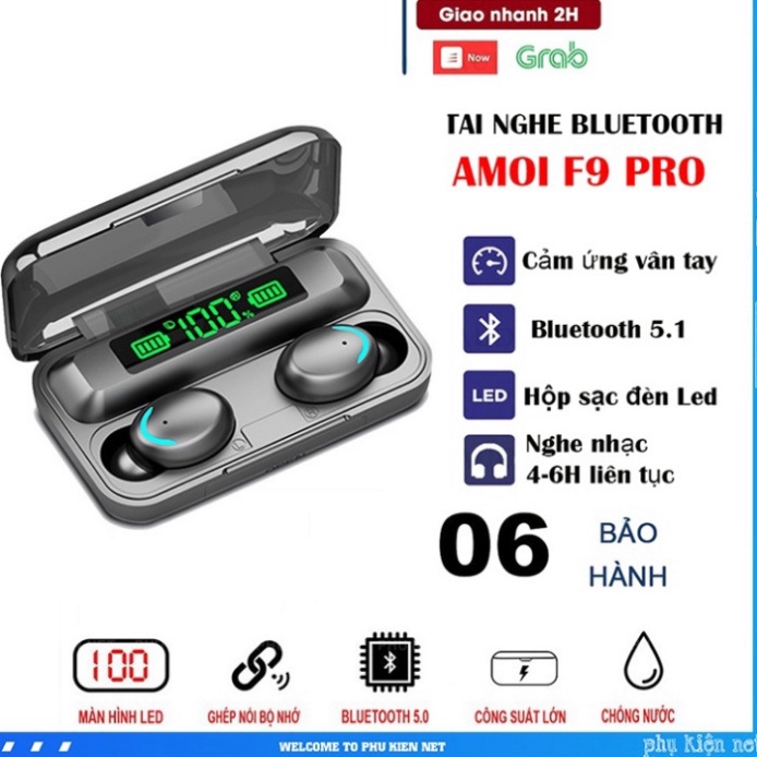 Tai nghe Bluetooth TWS F9 Pro bản Quốc tế True Wireless không dây nút ...