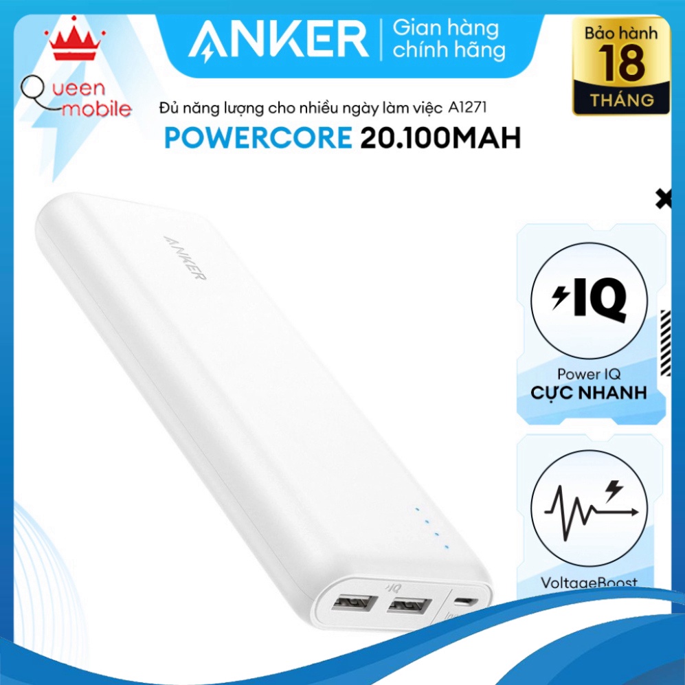 Pin sạc dự phòng ANKER PowerCore 20100mAh - A1271 [Queen Mobile ...