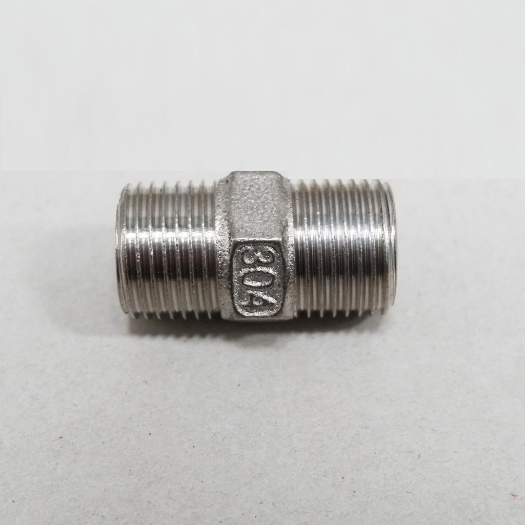 Kép inox - Măng xông inox Nối 2 đầu ren ngoài, ren trong ống nước phi ...