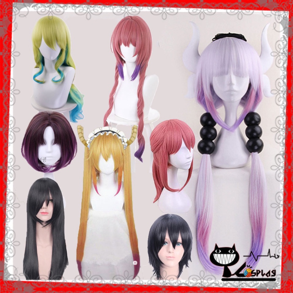 [Sẵn] Wig/tóc giả Kanna/Lucoa/Tohru/Iuru/Fafnir/Elma - Miss Kobayashi's ...