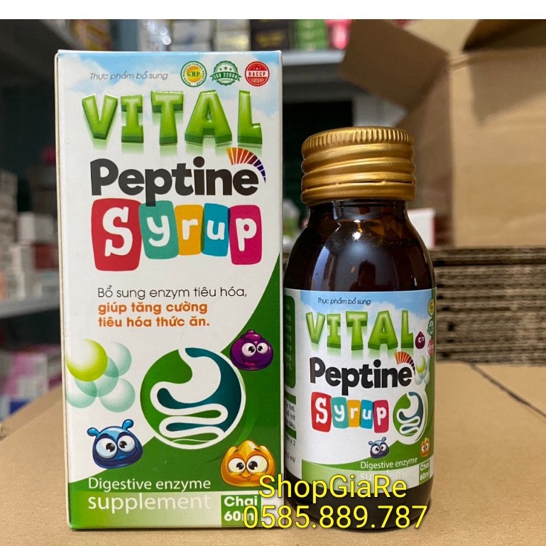 Vital Peptine Syrup tăng cường tiêu hóa thức ăn, enzym cân bằng vi ...