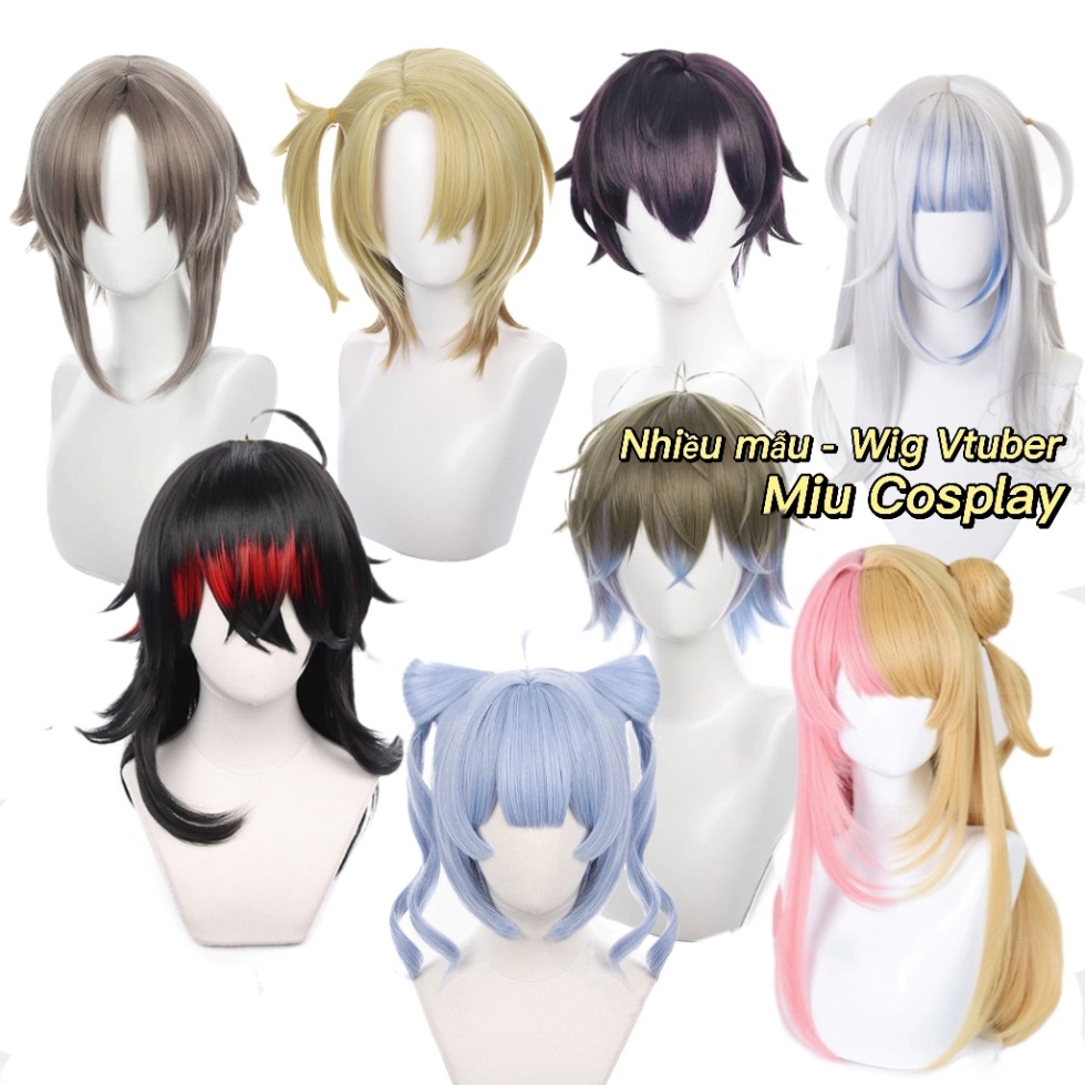 [Sẵn] Nhiều mẫu - Wig/Tóc Giả Ike/Gura/Mysta/Shoto Shxtou/Vox Akuma ...