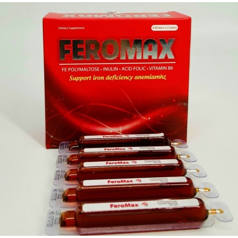 Fero Max bổ sung sắt và acid folic, giảm thiếu máu do thiếu sắt, hỗ trợ ...