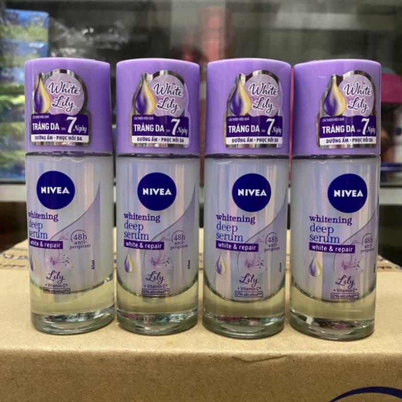 Lăn ngăn mùi NIVEA serum giúp dưỡng trắng chuyên sâu hương hoa Lily ...