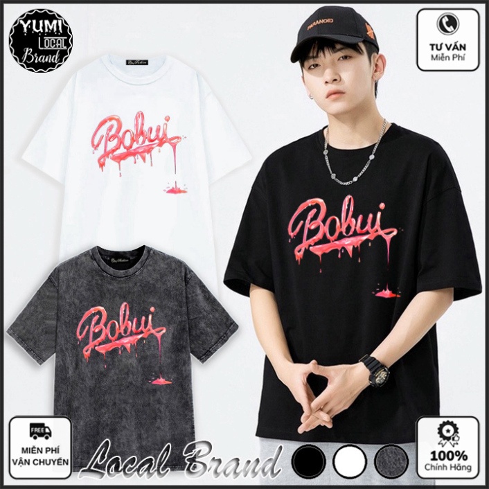 Áo Thun Tay Lỡ BOBUI Local Brand Cotton 100 nam nữ form rộng Unisex ...