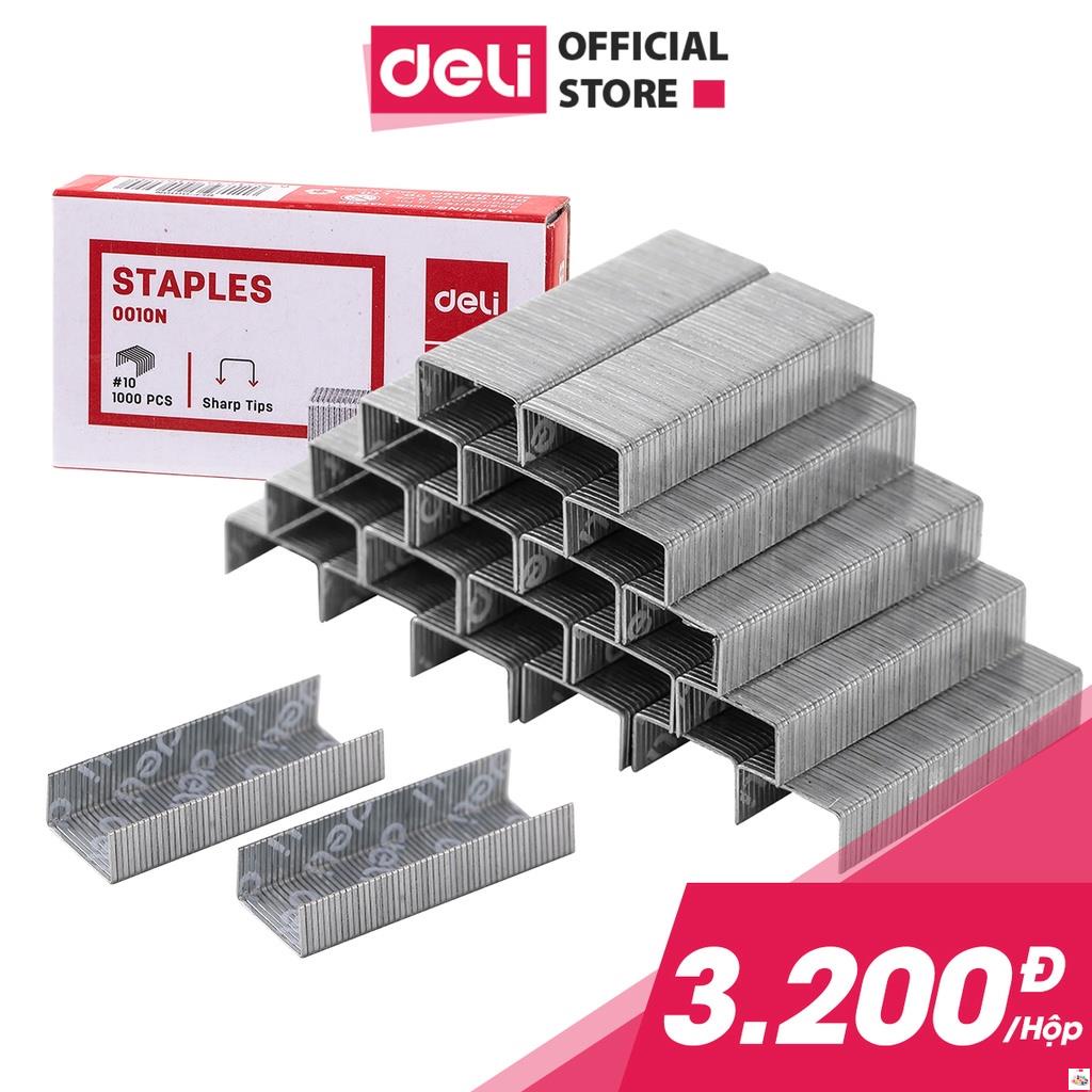 Ghim Dập Tài Liệu Số 10 Deli - Hộp Ghim Bấm 1000 cái - 1 hộp - E0010N ...