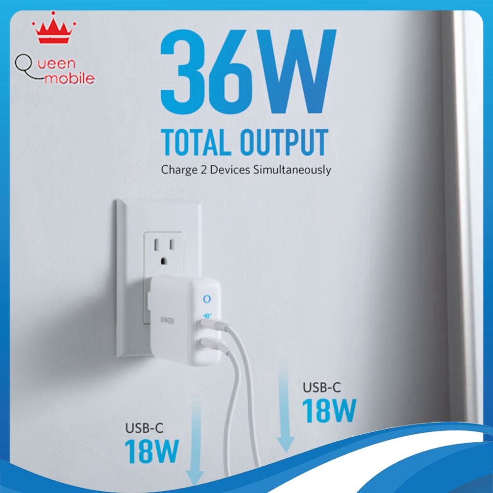 Sạc Anker PowerPort III Duo 36W (2 PIQ 3.0) - A2628 - Hàng chính hãng ...