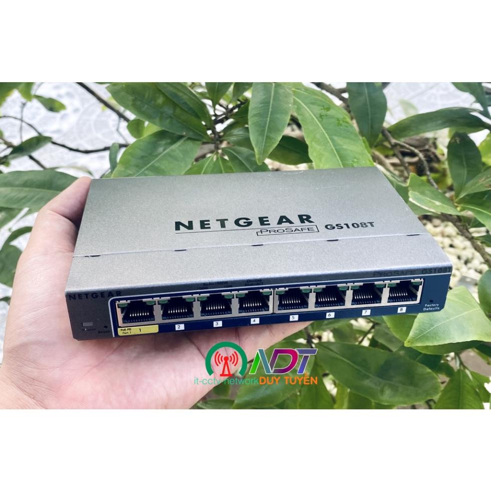 Bộ Chia Mang Lan Gigabit , chia vlan , NetGear ProSafe Plus GS108T v2 ...