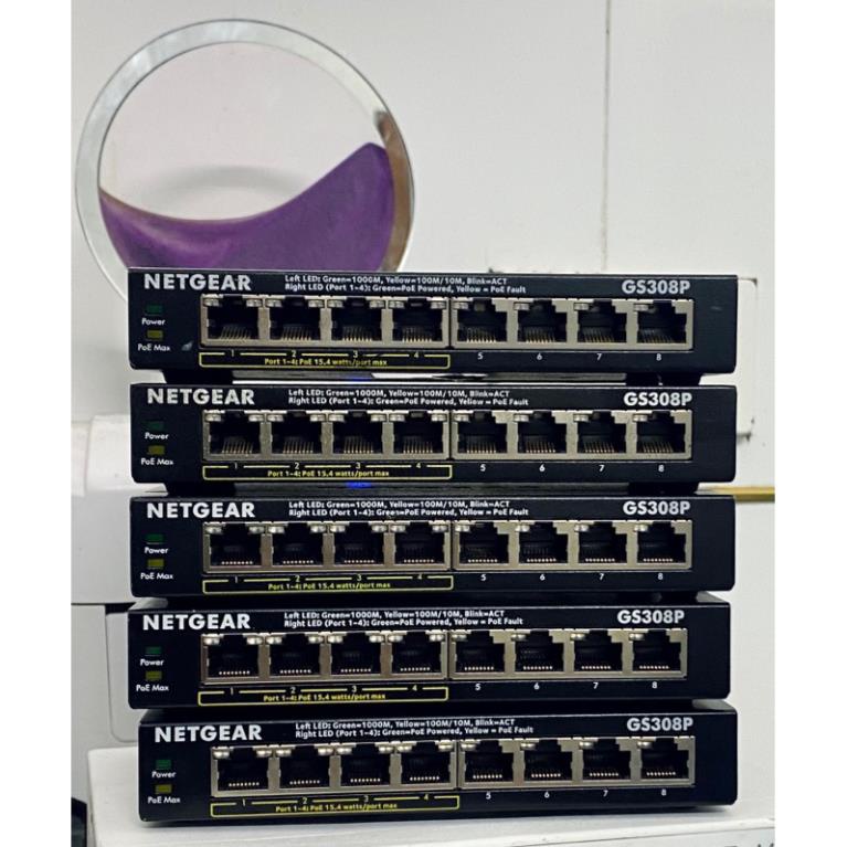 Switch NETGEAR GS308P / GS305P , Thiết Bị Chuyển Mạch 8 Cổng 4 Cổng Cấp ...