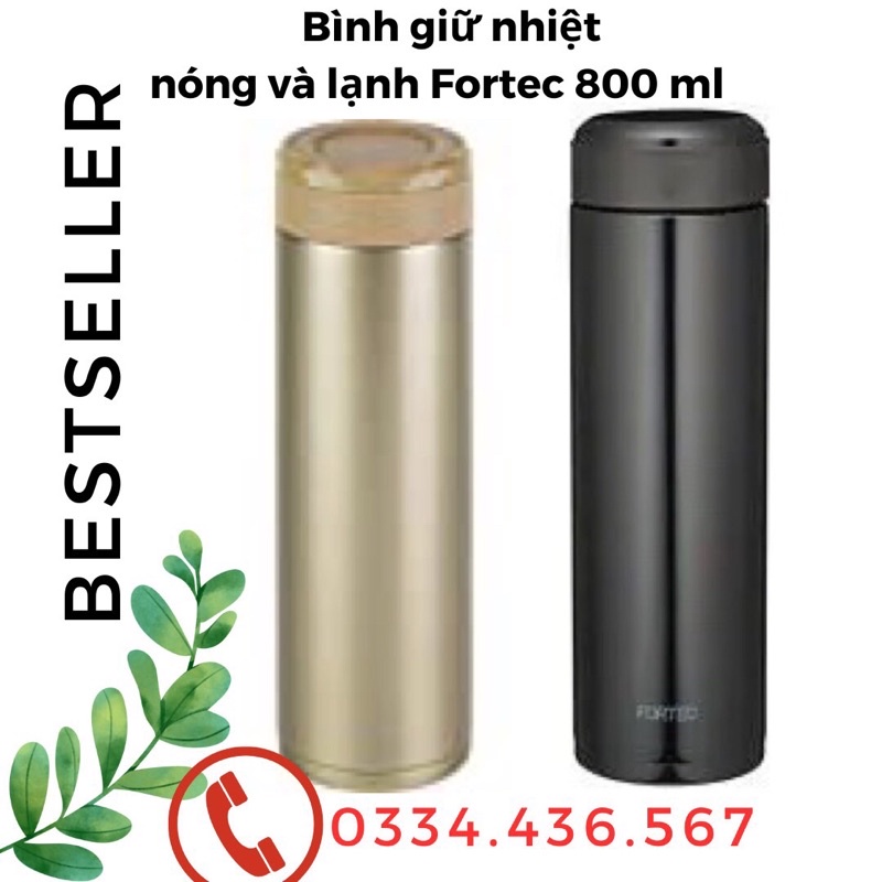 [Có mở hỏa tốc] Bình giữ nhiệt Fortec 800ml nội địa Nhật | Shopee Việt Nam