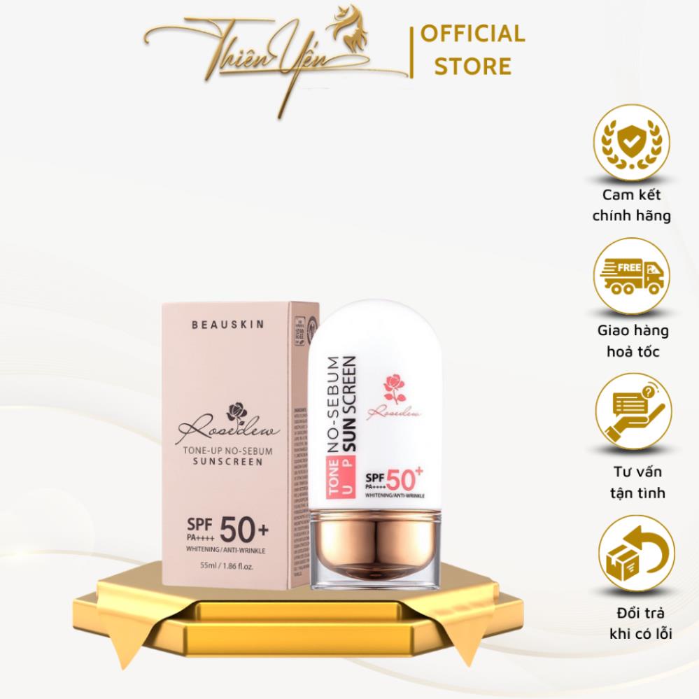 Kem Chống Nắng Kiềm Dầu, Nâng Tông BEAUSKIN RoseDew Toneup No Sebum ...