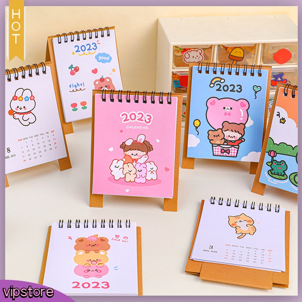 [VIP] Lịch Để Bàn Dạng Lật Có Cuộn Dây Linh Hoạt | Shopee Việt Nam