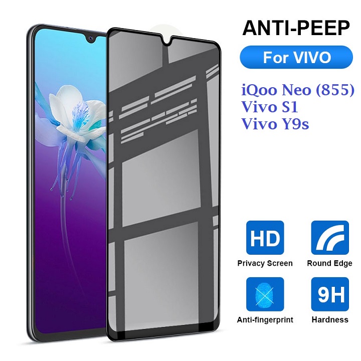 Cường lực chống nhìn trộm Vivo iQoo neo 855 / iQoo Z3 5G / Vivo S1 / Vivo Y9s (Full màn Full keo ...