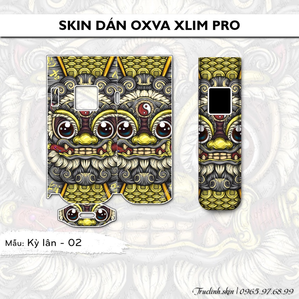 Skin dán Xlim Pro mẫu Kỳ lân - 02 | Miếng dán 4 lớp chống bám vân ...