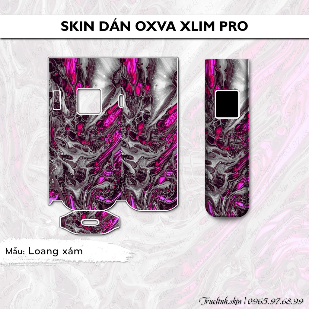 Skin dán Xlim Pro mẫu Loang xám | Miếng dán 4 lớp chống bám vân ...