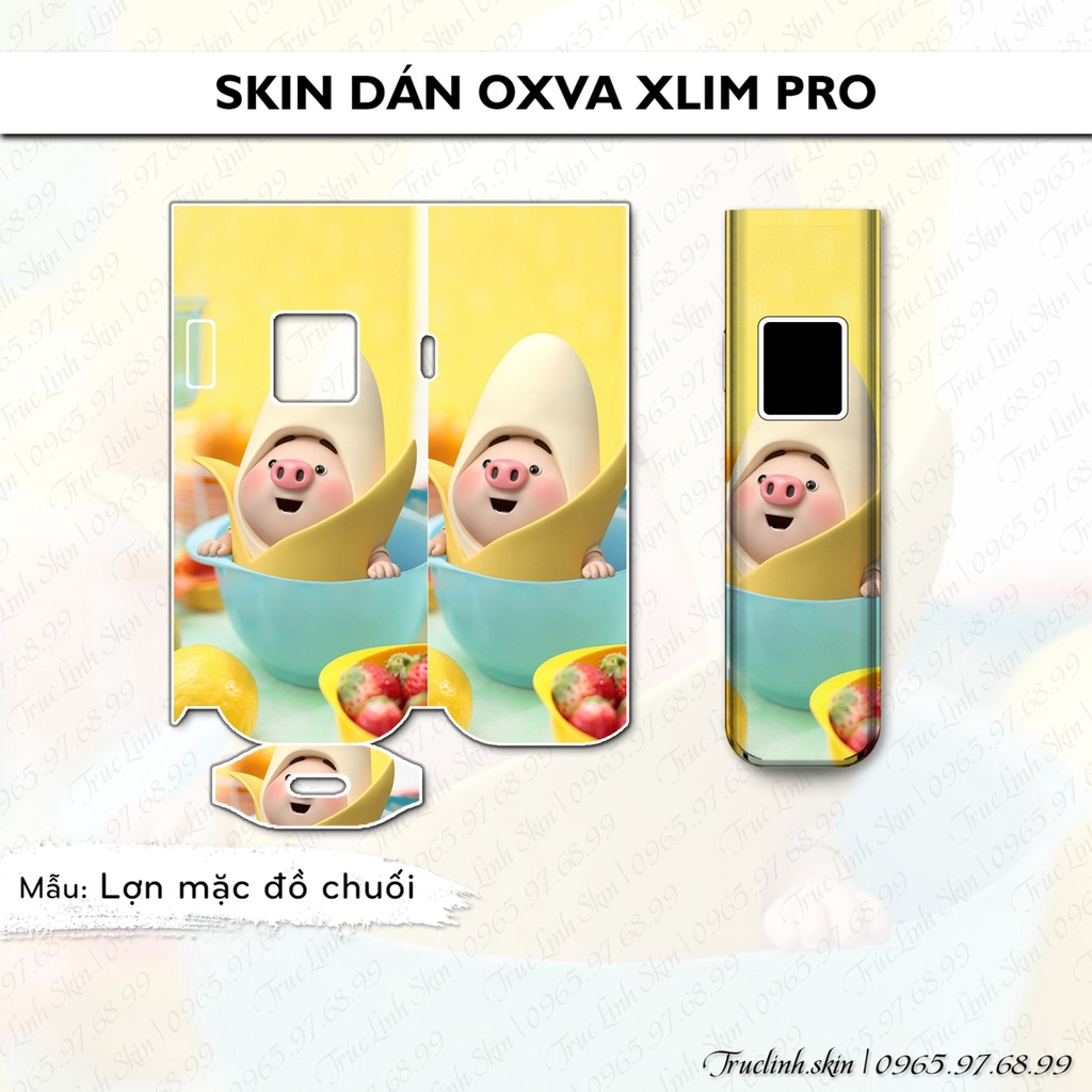 Skin dán Xlim Pro mẫu Lợn mặc đồ chuối | Miếng dán 4 lớp chống bám vân ...