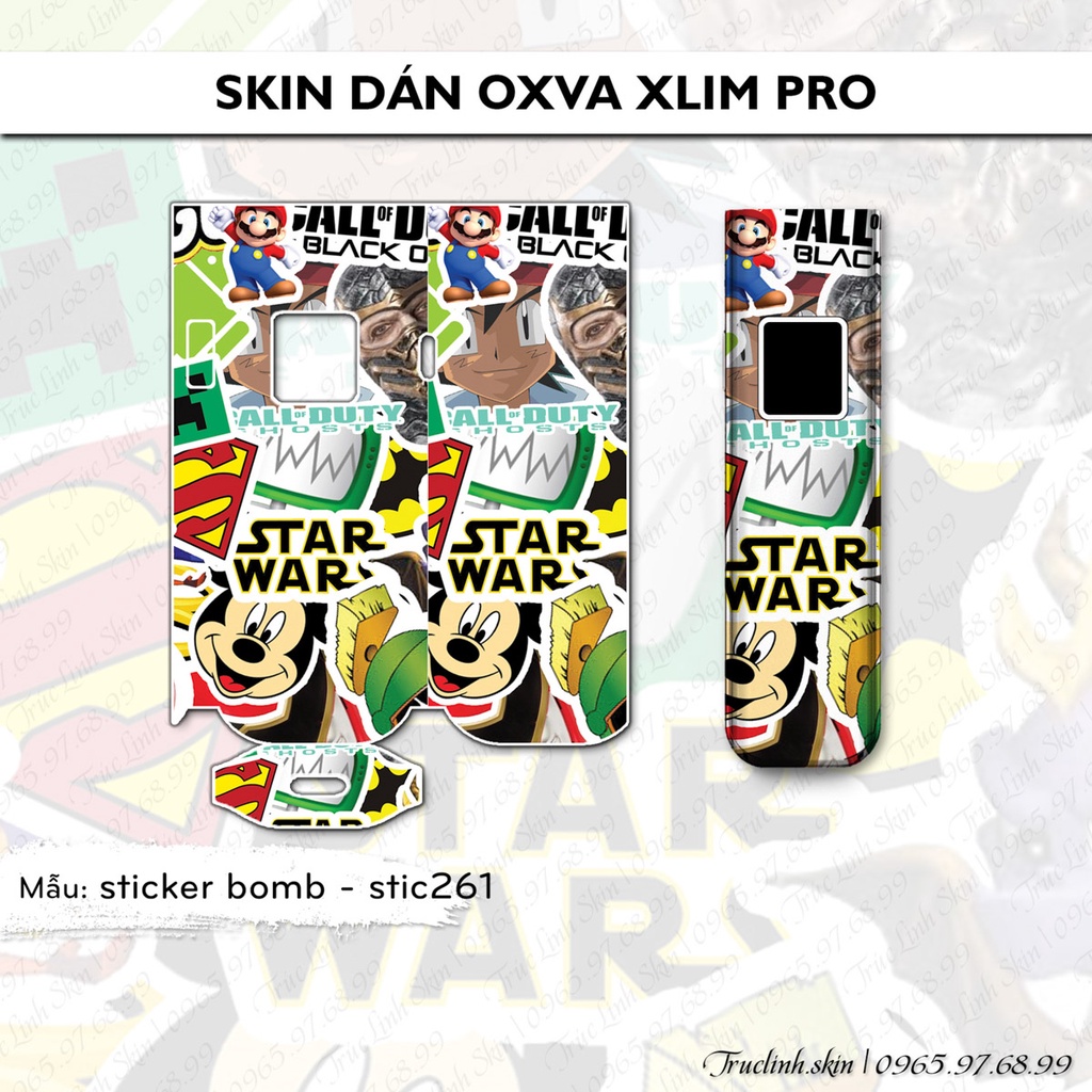 Skin dán Xlim Pro mẫu sticker bomb - stic261 | Miếng dán 4 lớp chống ...