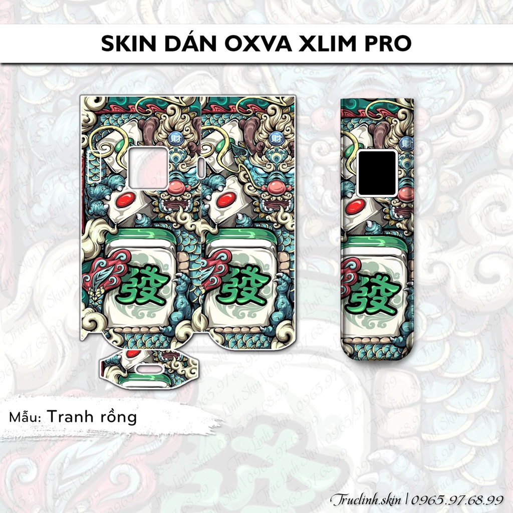 Skin dán Xlim Pro mẫu Tranh rồng | Miếng dán 4 lớp chống bám vân ...