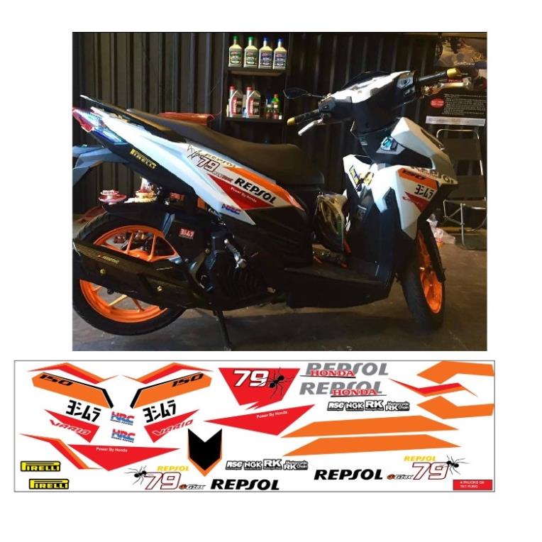 Tem Rời Honda Vario Click 2017 Bảng Đặc Biệt RepSol Decal Cao Cấp ...