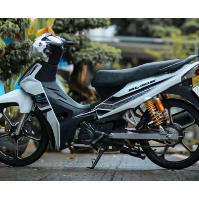 Tem Chế - Tem Rời Honda Wave Blade 110 Hoa Văn Dán Xe Trắng - Decal In ...