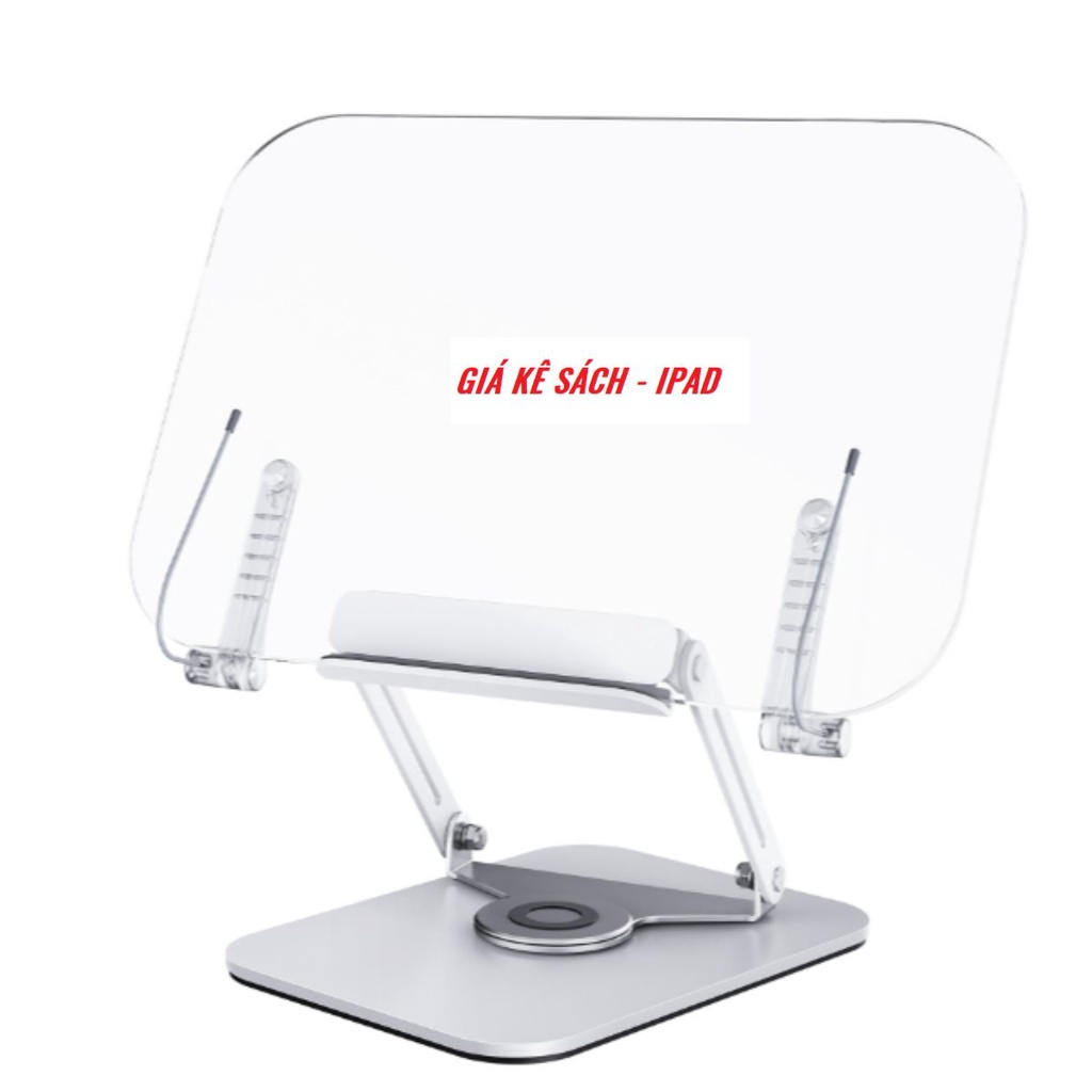 Giá kê ipad kiêm kệ kê đọc sách đa năng R12, R15 chân đế xoay 360 độ ...