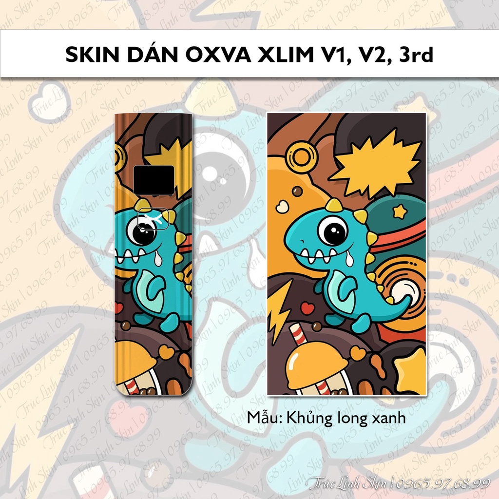 Skin dán Xlim v1, v2, kỷ niệm mẫu Khủng long xanh | Shopee Việt Nam