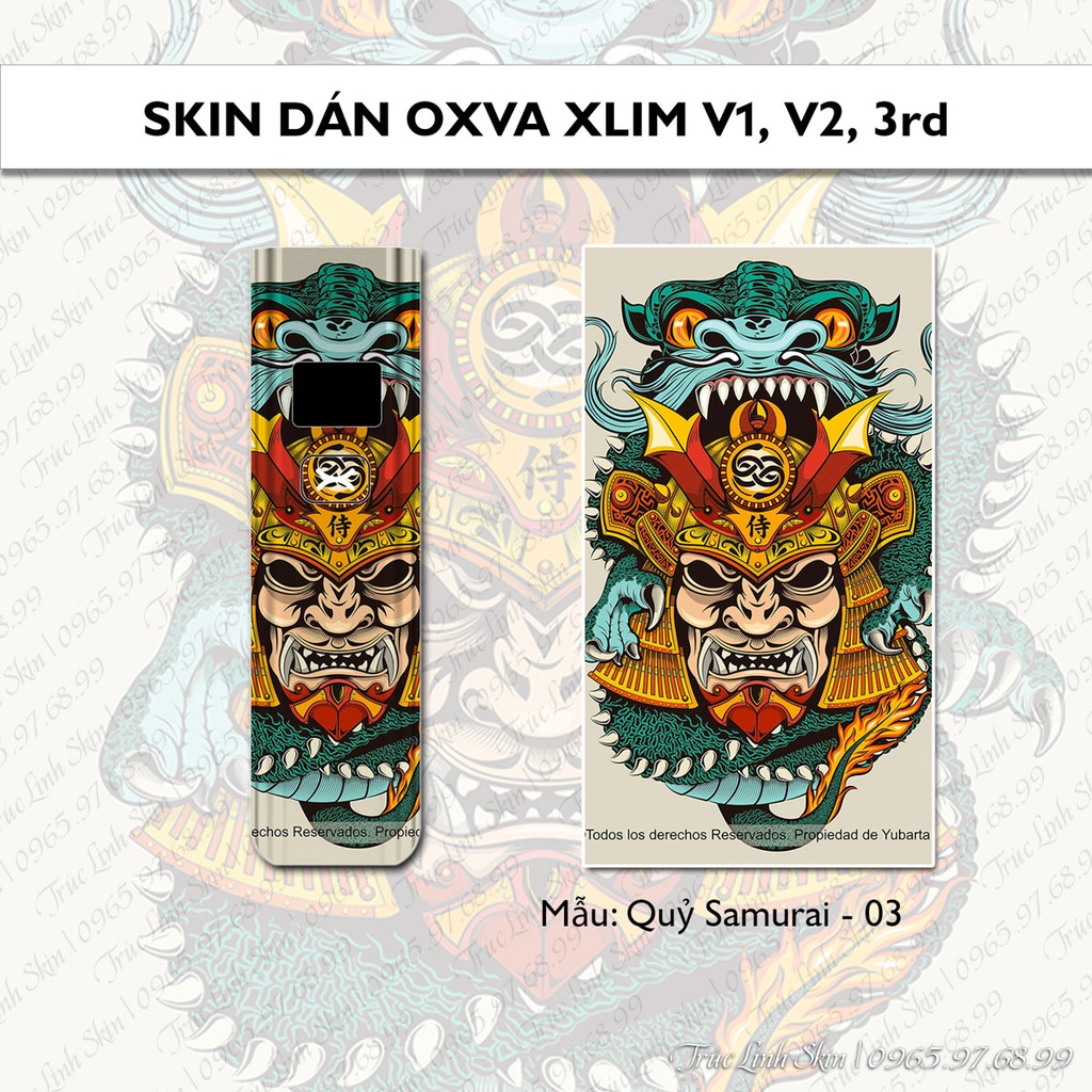 Skin dán Xlim v1, v2, kỷ niệm mẫu Quỷ Samurai - 03 | Shopee Việt Nam