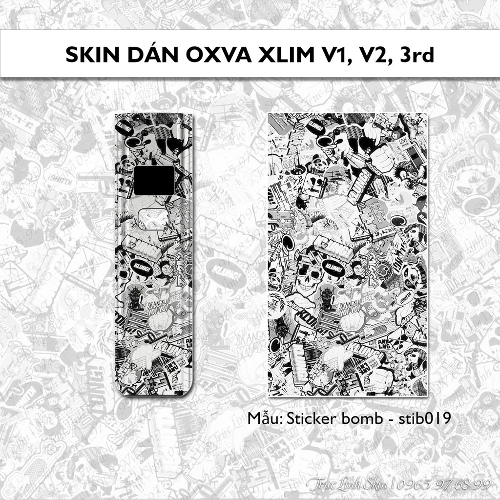 Skin dán Xlim v1, v2, kỷ niệm mẫu Sticker bomb - stib019 | Shopee Việt Nam