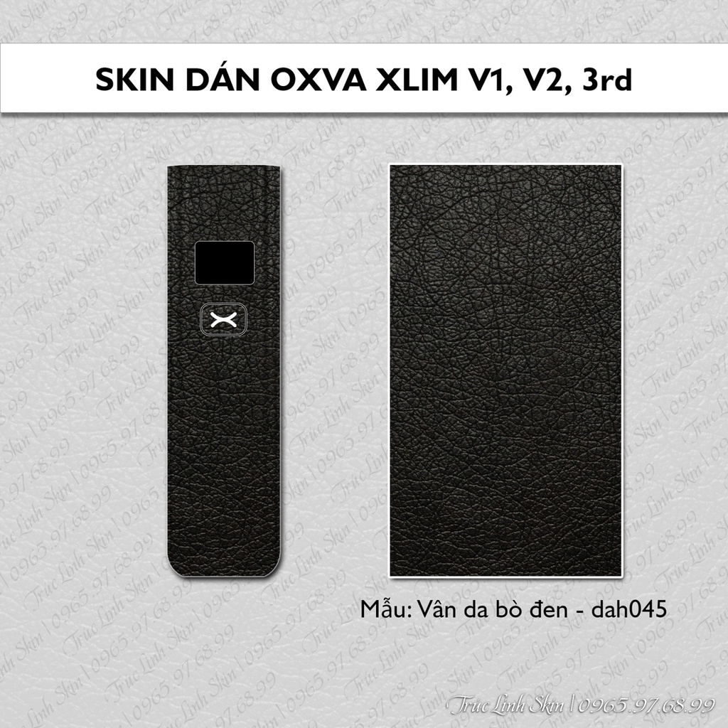 Skin dán Xlim v1, v2, kỷ niệm mẫu Vân da bò đen - dah045 | Shopee Việt Nam