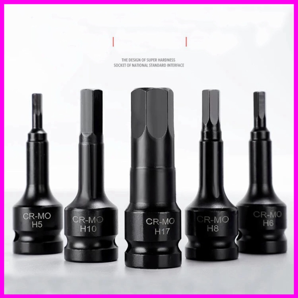 Khẩu bulong đầu lục giác Crmo 1/2 inch dài 78mm H5 H6 H7 H8 H10 H12 H13 H14 H15 H16 H17 H18 H19 ...