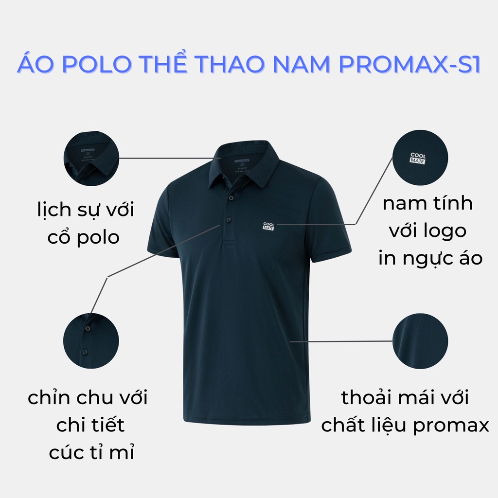 Áo Polo thể thao nam ProMax S1 Logo Coolmate | Shopee Việt Nam