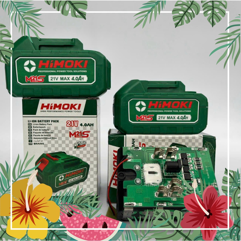 [Chính hãng] pin ( hàng hiệu ) HiMoKi 21v 4ah dòng sả cao dành cho máy khoan bê tông mài siết ...