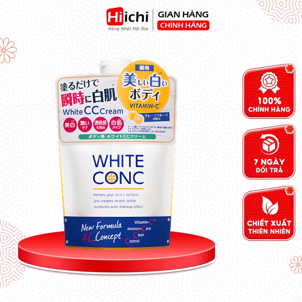 Kem dưỡng thể trắng da White Conc White CC Cream 200g - Hiichi Japan ...