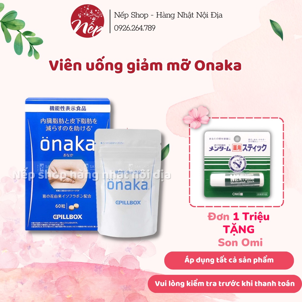 Viên uống giảm mỡ bụng hiệu quả Onaka của Nhật bản gói 60 viên | Shopee ...