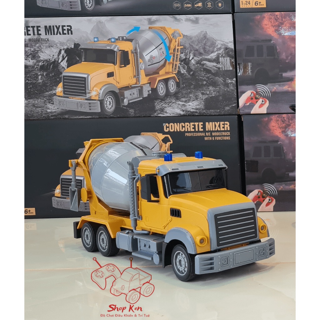 Xe trộn bê tông điều khiển cao cấp Shop Ken, xe điều khiển trộn bê tông ...