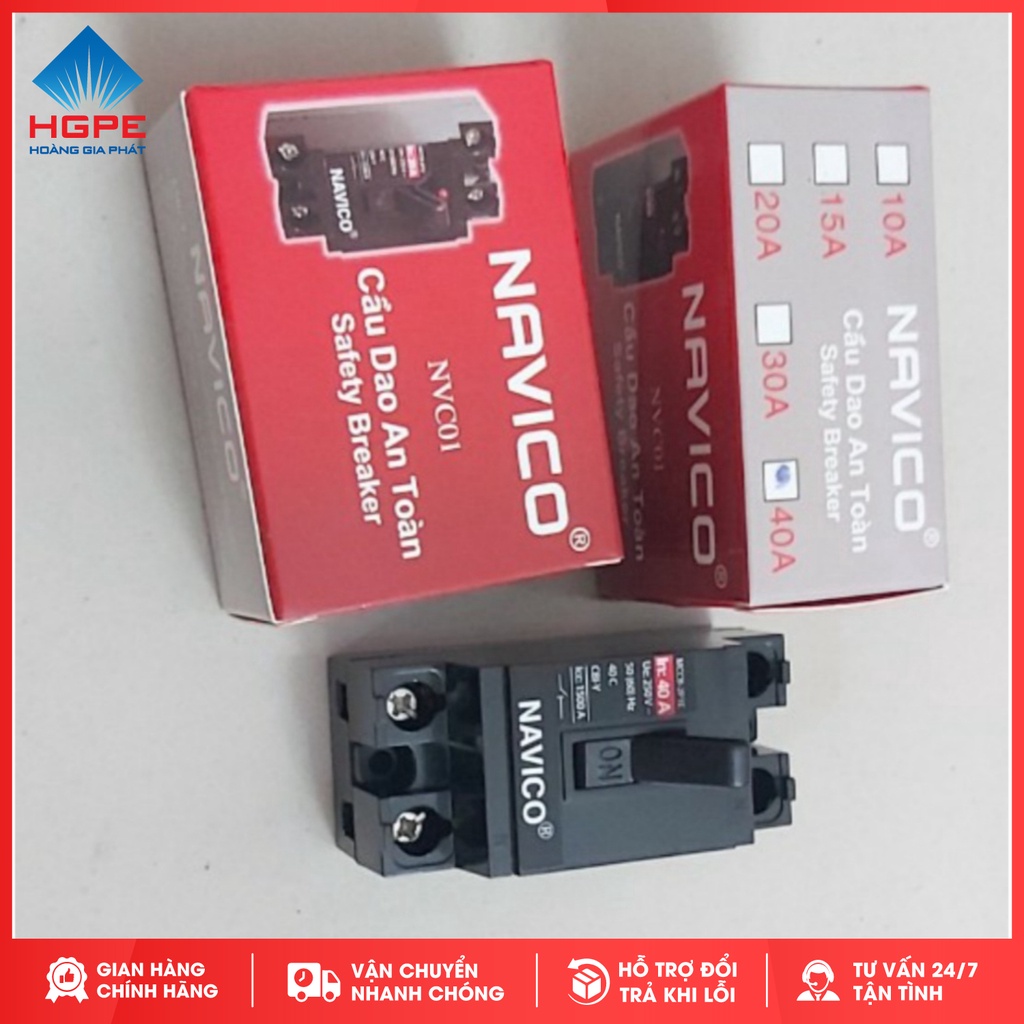 CB cóc NAVICO 15A,20A,30A ,40A 1.5kA 2P 220V | Shopee Việt Nam