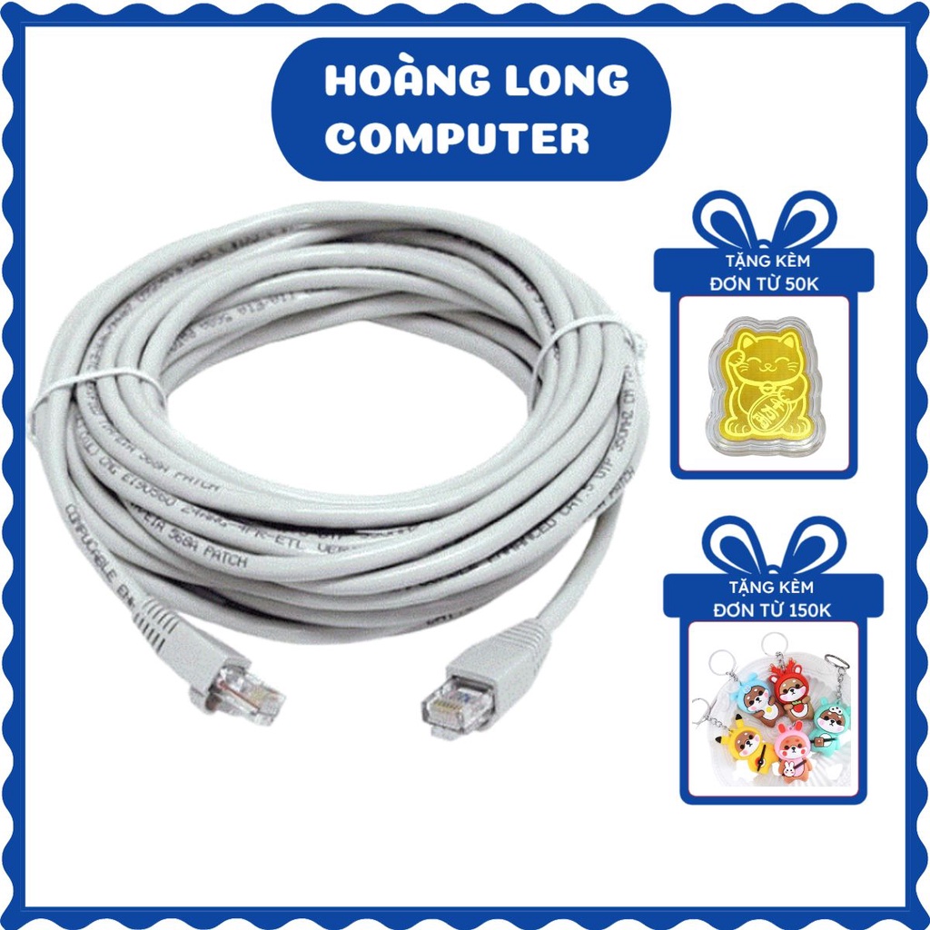 Dây mạng bấm sẵn 2 đầu Cat 5, Cat 6 dài 10M- 15M- 20M- 25M- 30M-40M Cao Cấp Nhiều Màu VNET ...
