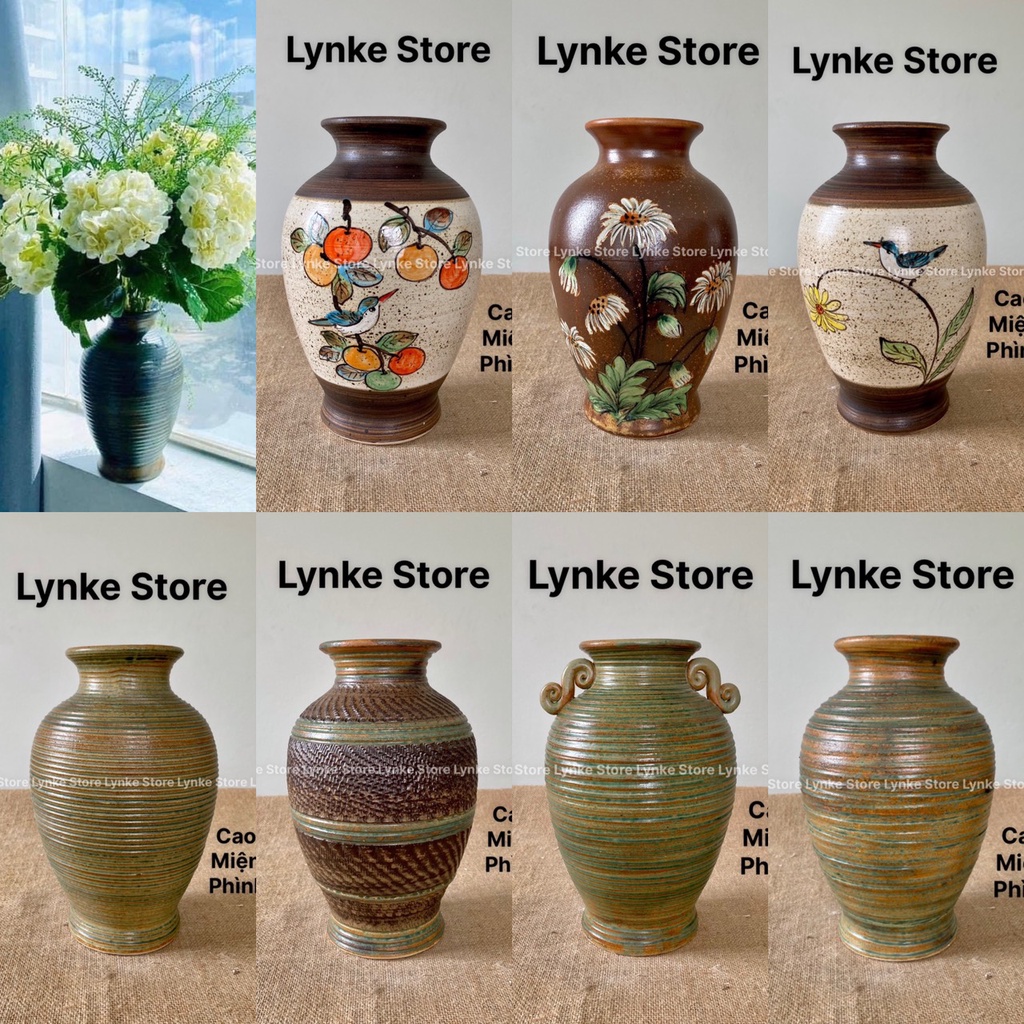 Bình Hoa Lọ Hoa Gốm Dáng Mai Bình Nhỏ Men Mộc Nhiều Mẫu Gốm Sứ Bát ...
