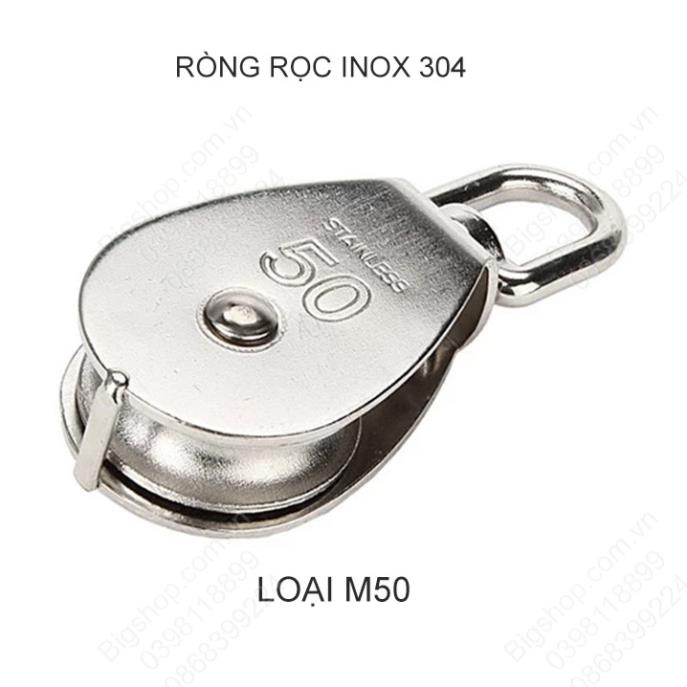 Ròng rọc (Puly) đơn bằng inox 304 không gỉ loại M20 đến M50 tùy chọn _A ...