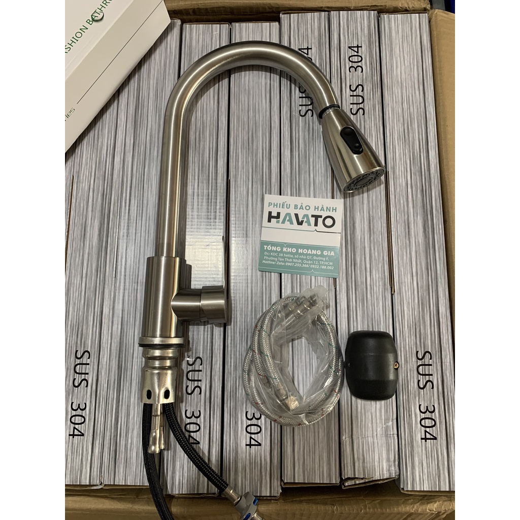 Vòi chén dây rút nóng lạnh inox 304 chính hãng Astosi, Vòi bồn rửa chén ...