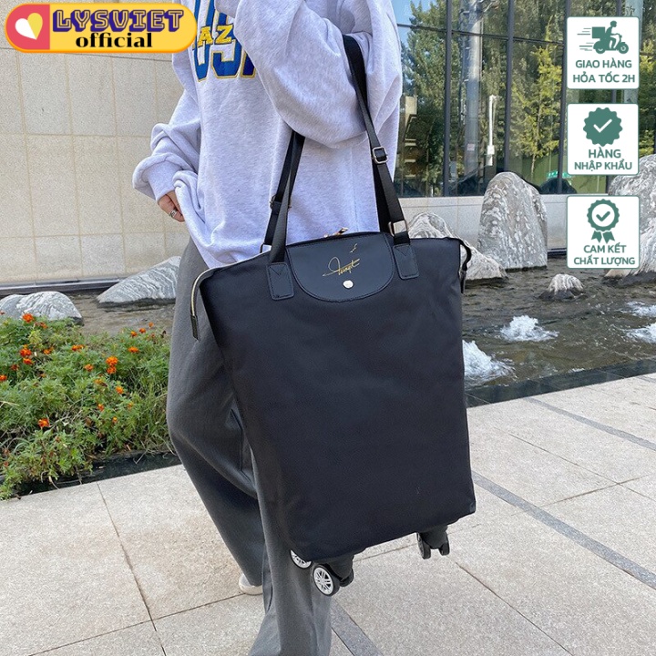 [Lysviet HCM] Túi xách du lịch tiện nhẹ có bánh xe Folding Shopping ...