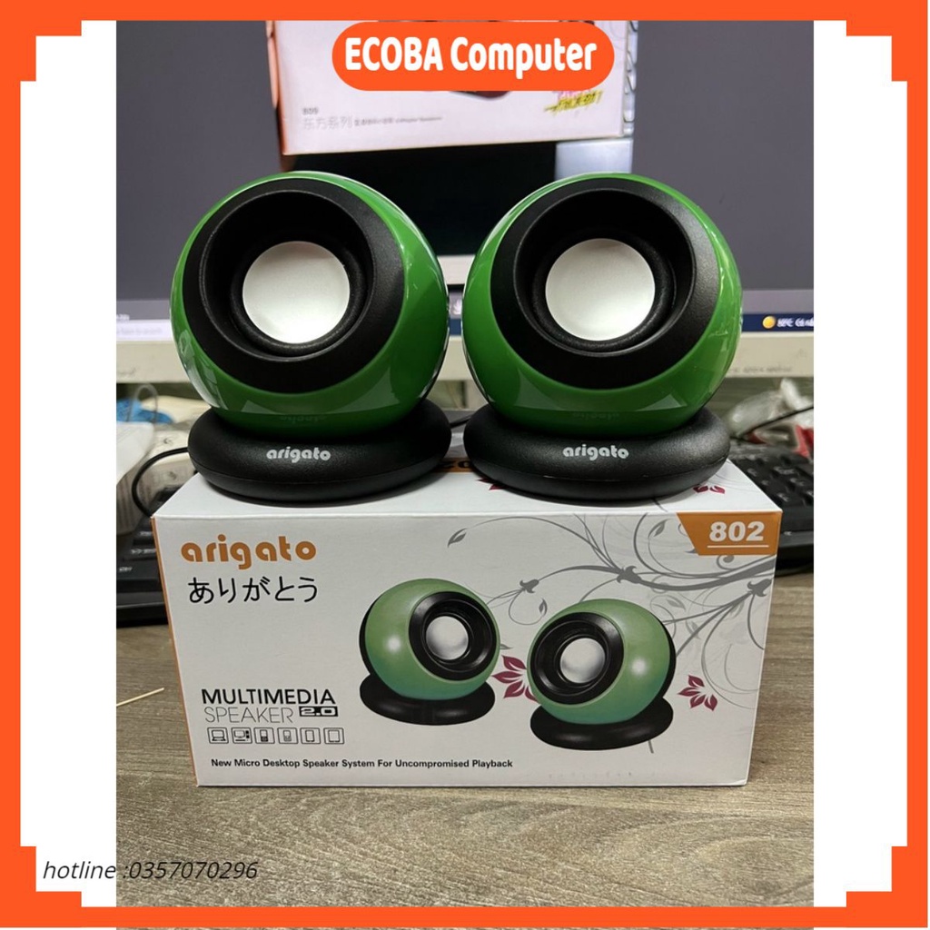 Loa vi tính Mini 2.0 arigato 802 803- Loa Vi Tính Cổng USB giao màu ...