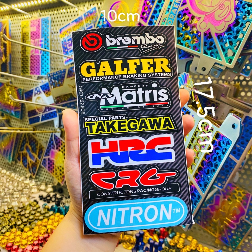Set Decal Tem Sticker Racing | Shopee Việt Nam