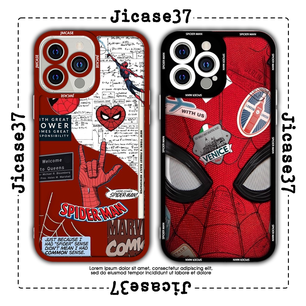 Ốp lưng iphone cạnh vuông JM CASE SpiderMan collage 6plus/6s/6splus/7 ...