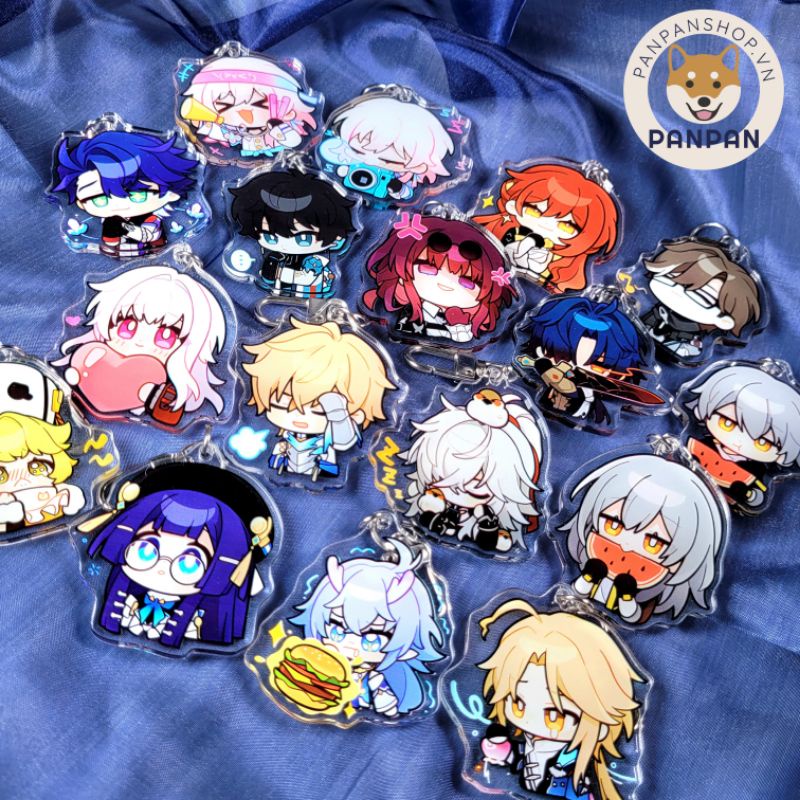 Móc khóa Honkai Star Rail chibi (5cm) Gepard, Dan Heng, Himeko, Seele ...