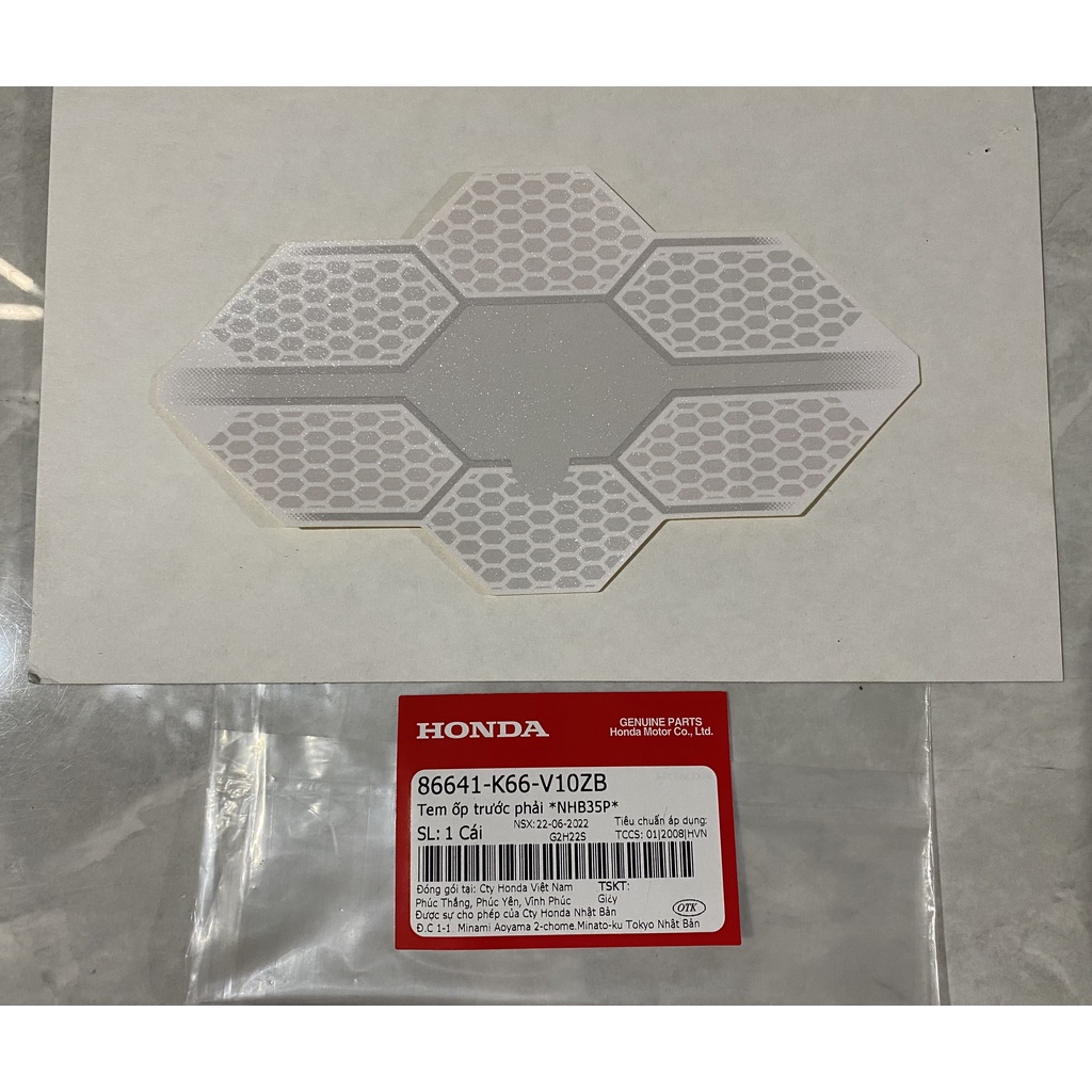 Tem ốp trước bên phải Air Blade 125 (2015-2019) màu Trắng chính hãng ...